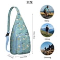 Cute Cartoon Shark Sling Backpack - Playful Underwater Shark Pattern ...