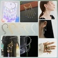 50Pcs 5 Colors Alloy Ear Cuff Findings Mixed Color 58x35x2mm Hole: 2 ...