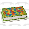 Happy Birthday Bricks Background Edible Cake Topper Image C01 L01 ...