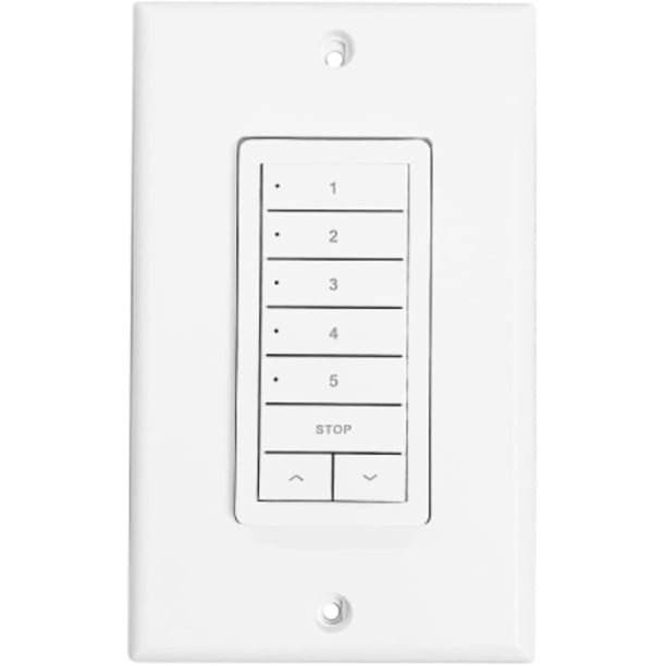Rollease Automate Five Channel Paradigm Flush Wall Switch or Remote ...