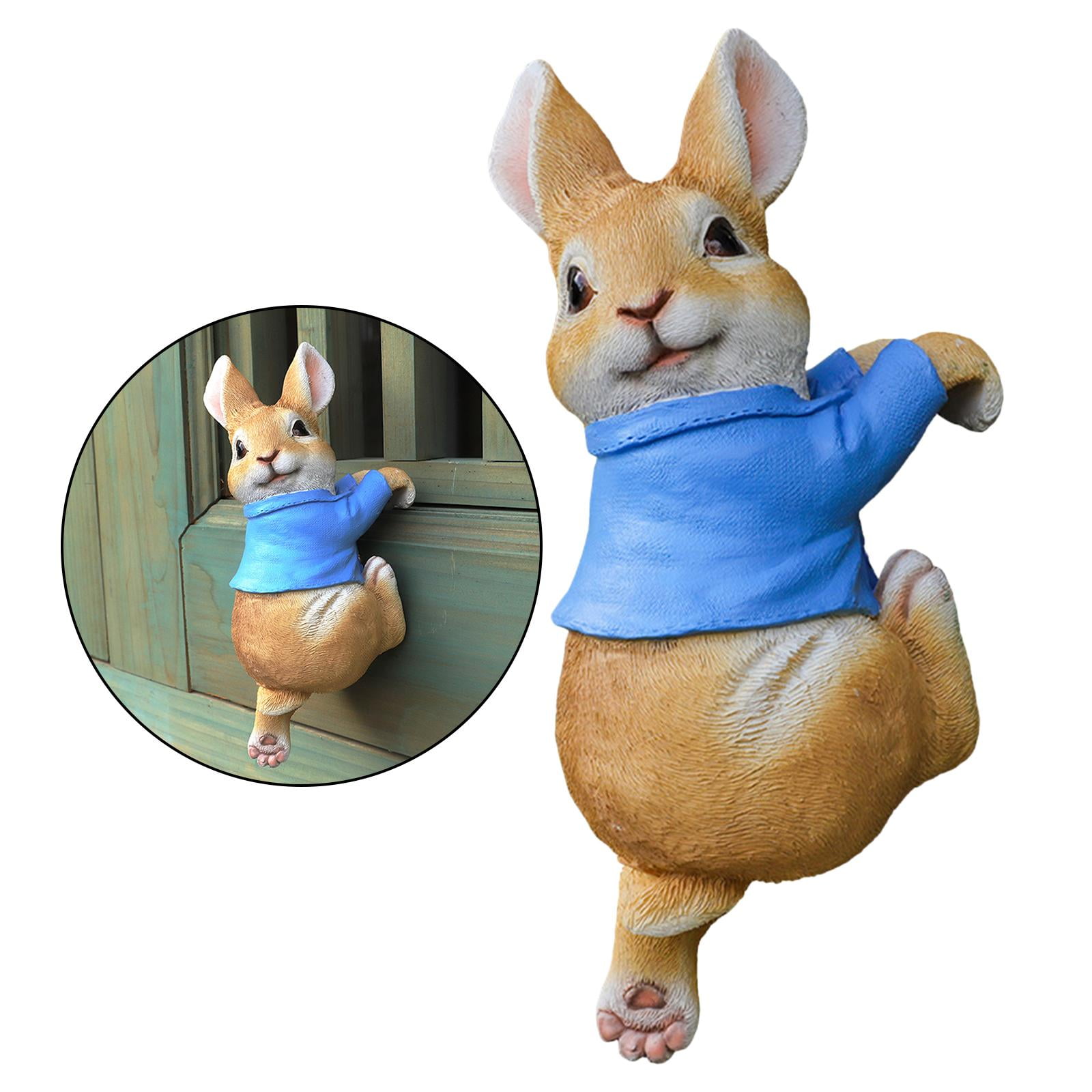 Rabbit Ornaments Garden Statue Courtyard Sculptures Figurines ...