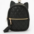 Claire's Black Cat Quilted Mini Backpack Keychain, PU - Walmart.com