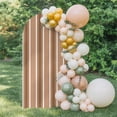 Cocoa White Stripes Arch Backdrop Cover 6 FT, Modern Minimalist Brown ...