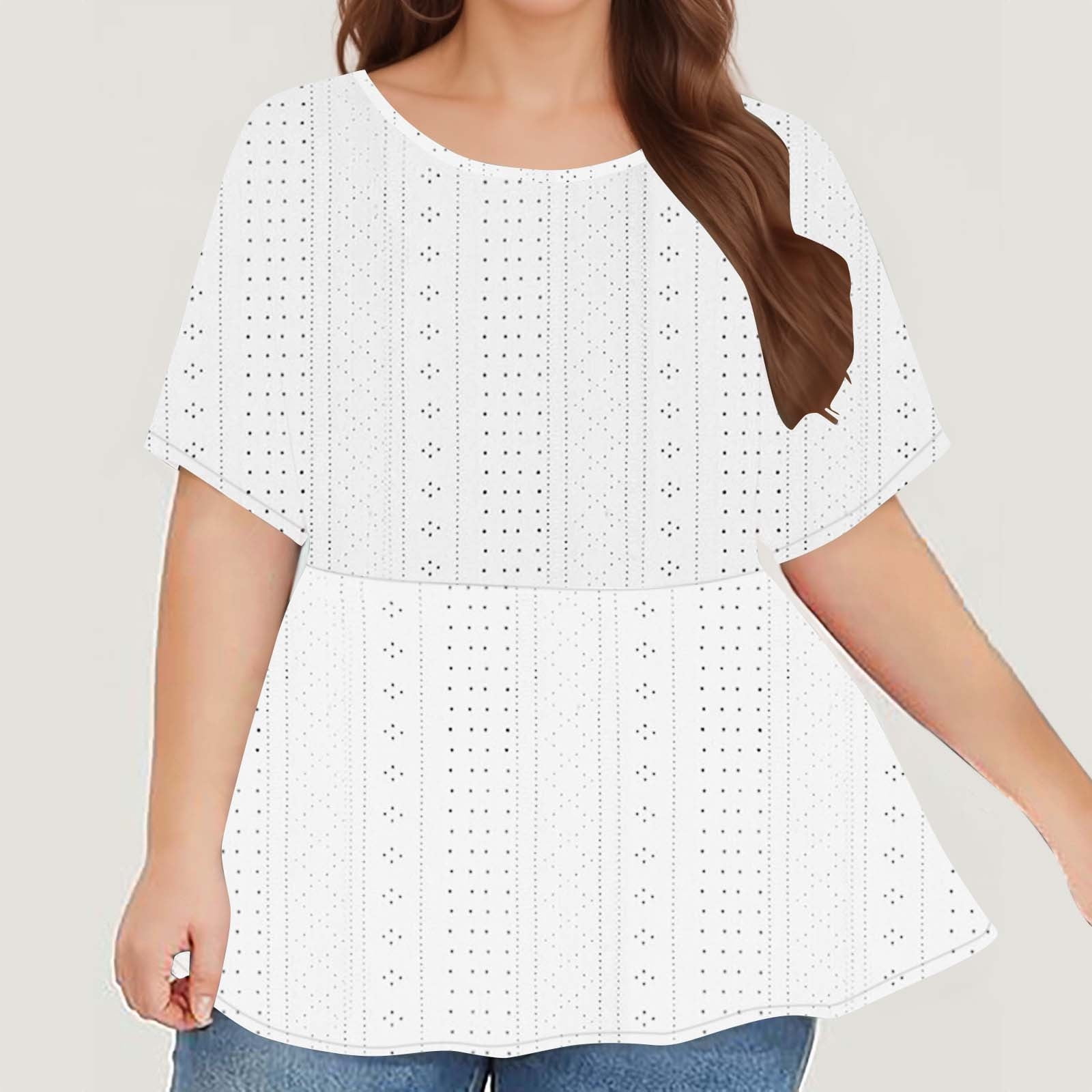 Click here for Aherbiu Plus Size T Shirts For Women Loose Fitting... prices