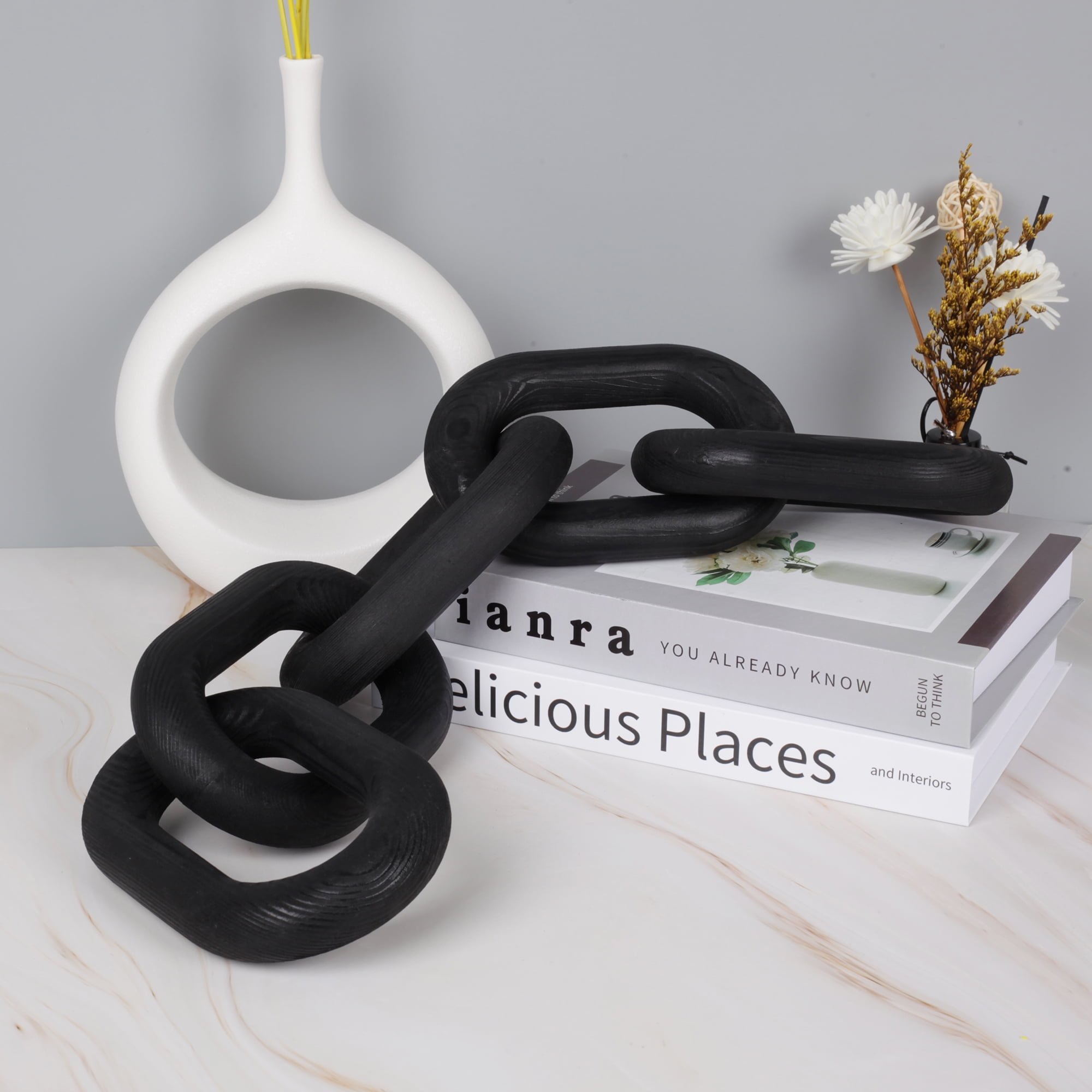 Modern Home Wood Chain Link Decor - Walmart.com