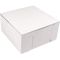 O'Creme 7 Inch x 7 Inch x 4 Inch High Square White Cake Box - Pack of ...