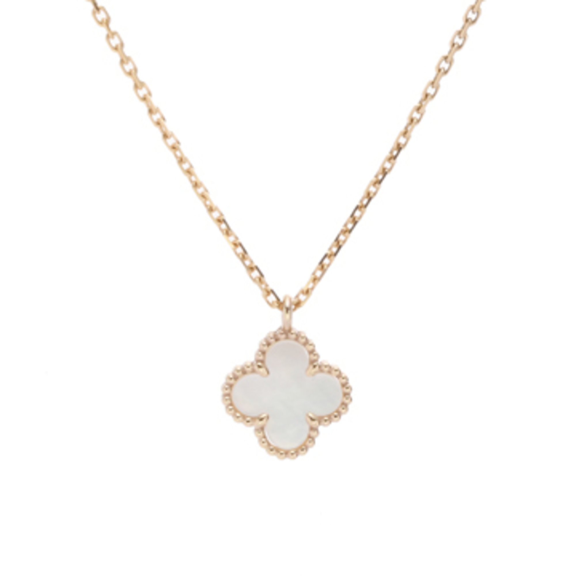Pre-Owned VAN CLEEF & ARPELS Sweet Alhambra Mother of Pearl White ...
