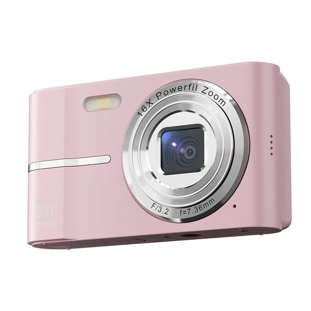 Cámara digital retro 4K - 50MP 16x Zoom 2.4 pulgadas LCD Rosa Como se ...