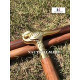 Walking Stick Gold Swan with Brown Beech Wood Shaft | Agatha Christie's ...