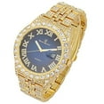 Charles Raymond Fully Iced Out Crystal Diamond Mens Watch w/Easy Read ...