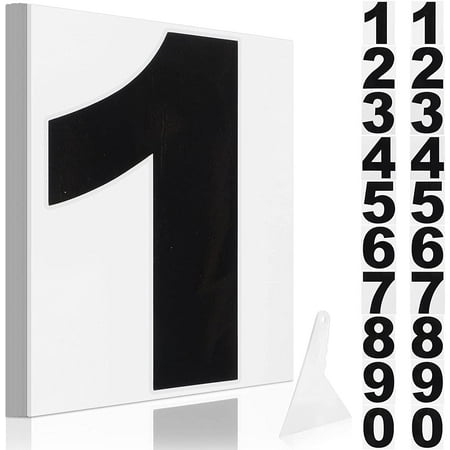 4 Sets Black Vinyl Numbers Stickers 4 Inch Self-Adhesive Vinyl Numbers ...