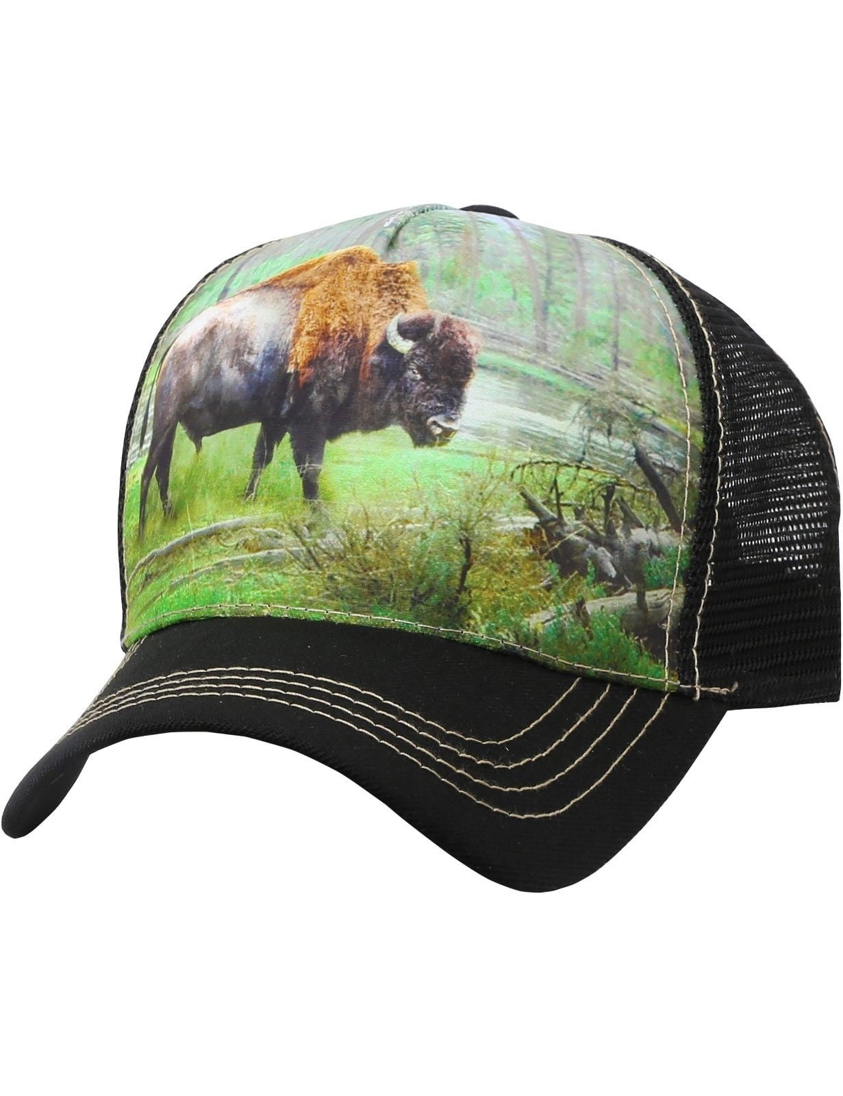 TRUCKER HAT Animal Farm BISON Baseball Cap Adjustable Mesh Snapback ...