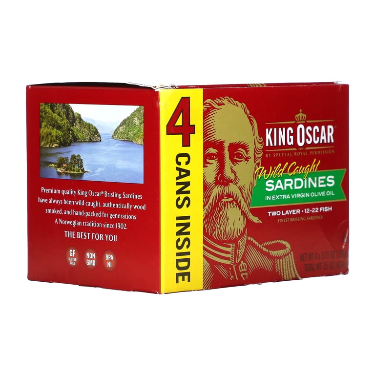 Kipper Snacks King Oscar Royal Selection Sardines In Extra Virgin Olive ...
