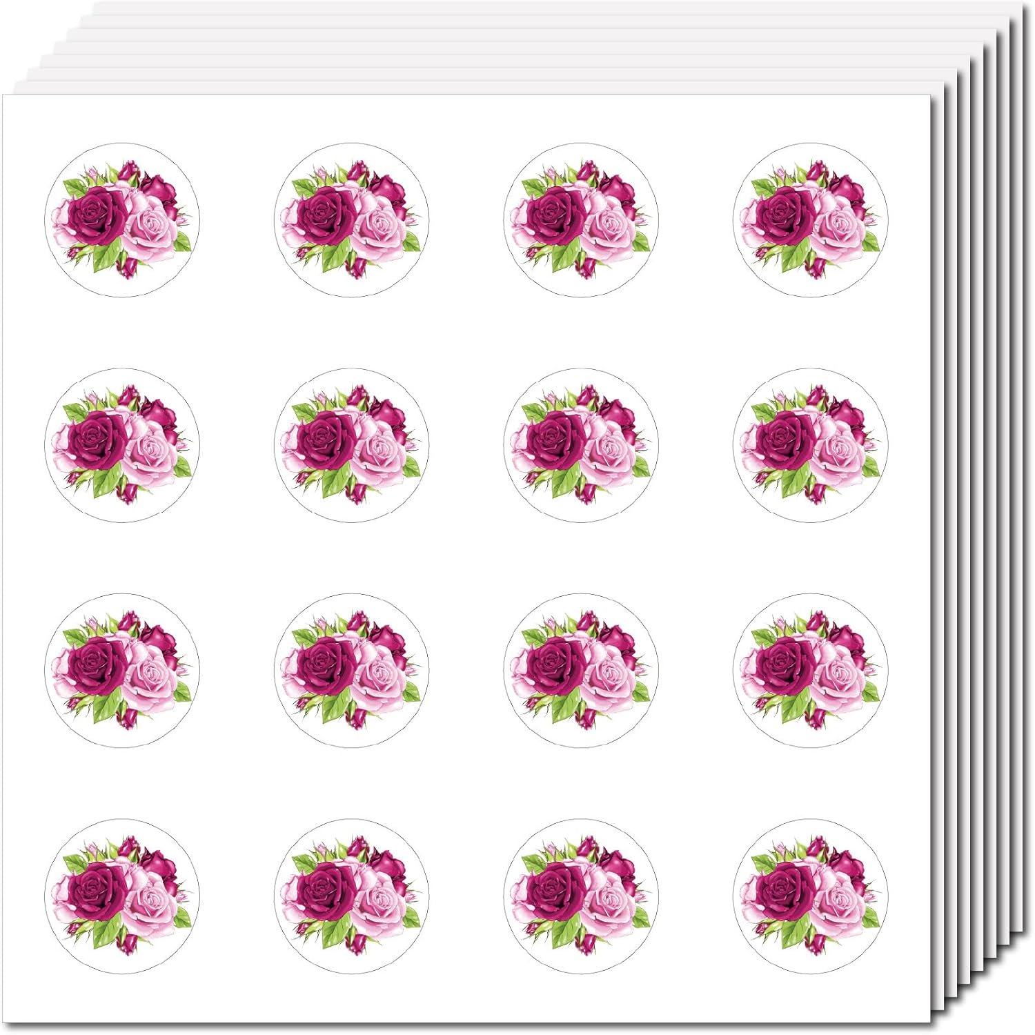 Click here for Nobrand 128pcs 8 Sheets Rose Stickers Small Flower... prices