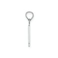 14k White Gold Number One Pendant Charm, Polished Achievement Jewelry ...