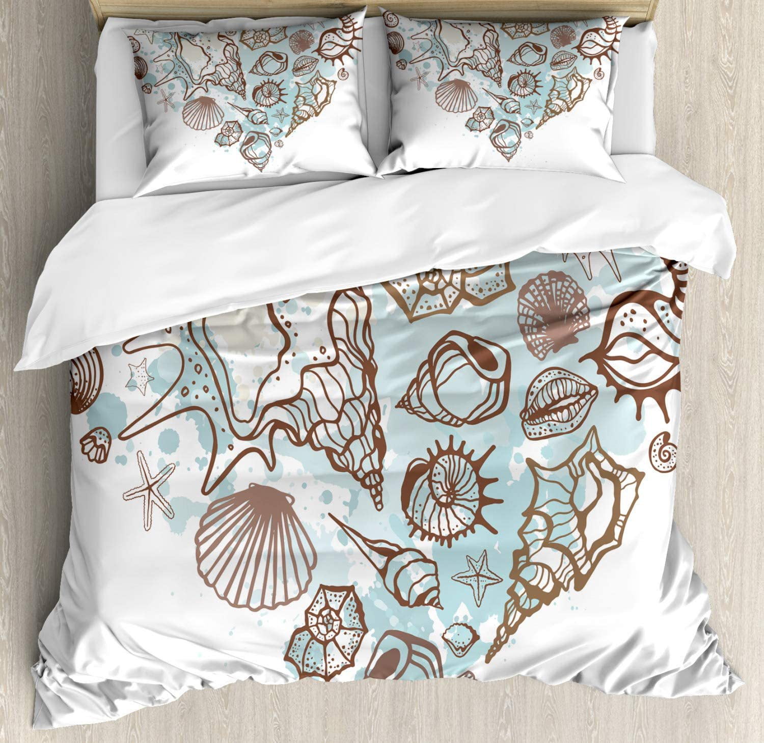 3-Piece 3D Ocean Beach Lightweight Coastal Bedding Bedding Cover ...