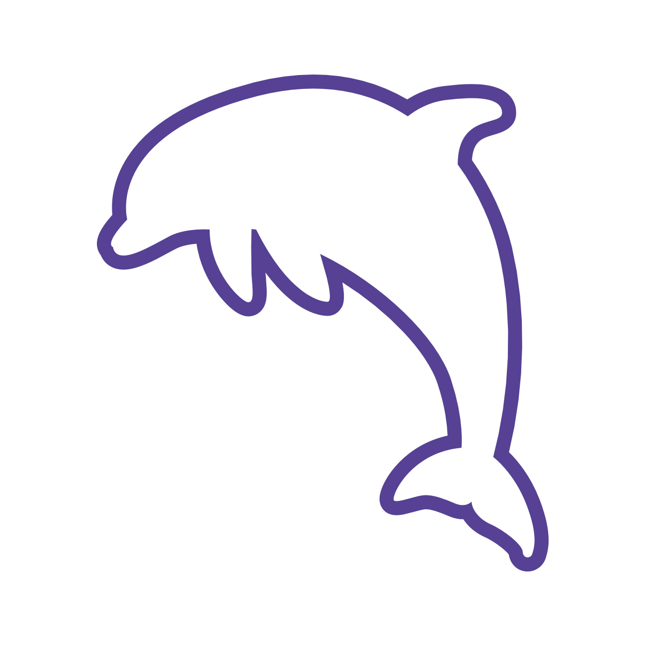 Dolphin Sticker Decal Die Cut - Self Adhesive Vinyl - Weatherproof ...