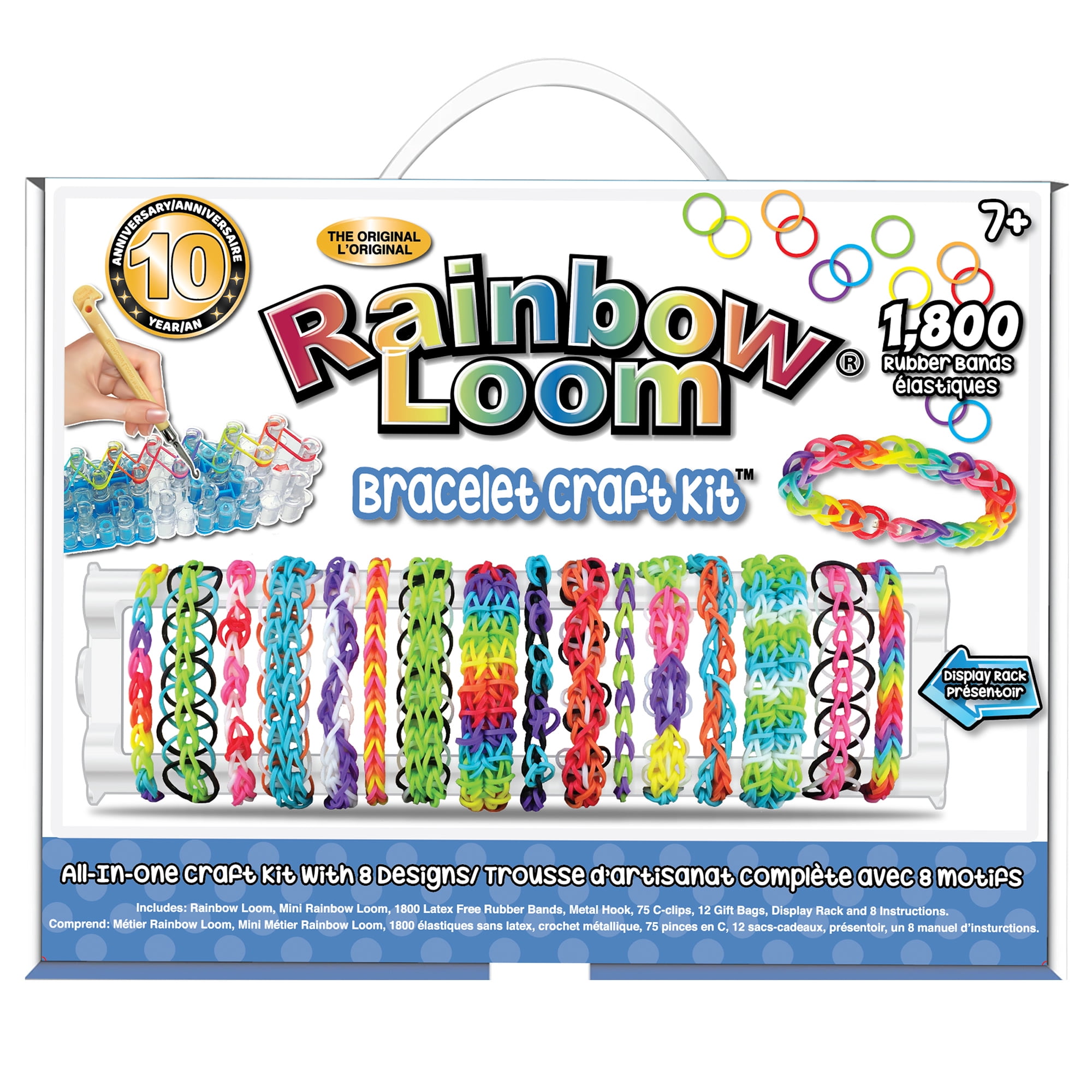 Rainbow Loom Rubber Band Bracelet Craft Kit 1 800 Rubber Bands
