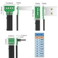USB to USB 5Pin Power Cable Down Bend Data Cord Line for LED Light Fan ...
