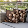 Baseball Outdoor Waterproof Throw Pillow Covers 26x26 Set of 2 ...