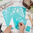 5Pcs 5 Styles Self-Adhesive Silk Screen Printing Stencil with 1Pc PET ...