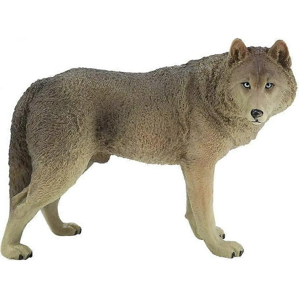 KAIYANG Juguete de simulación de lobo salvaje, modelo animal de zoológico, modelo coleccionable ...