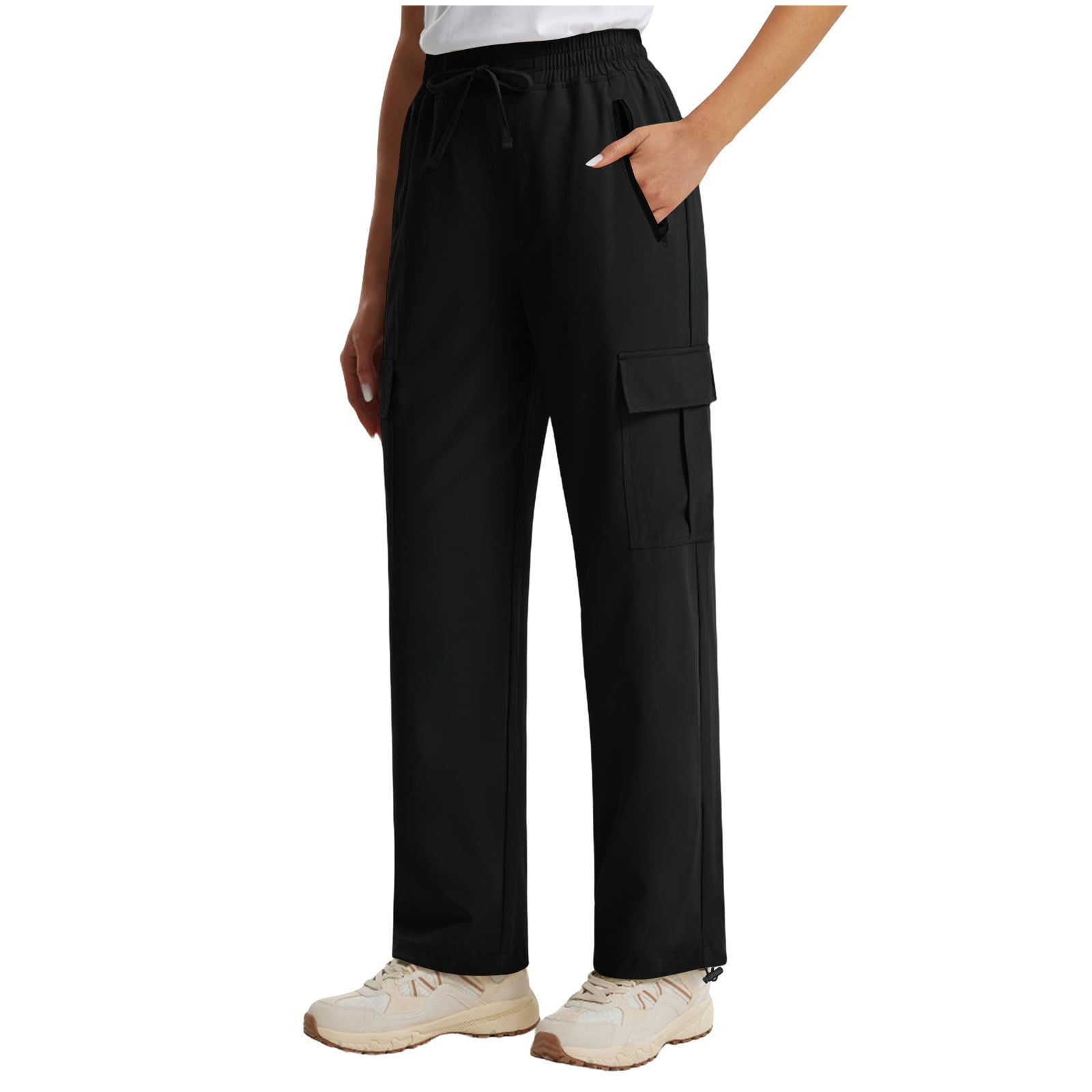 Click here for Amzcrzy Womens Pants Trendy Solid Color Pockets Ca... prices