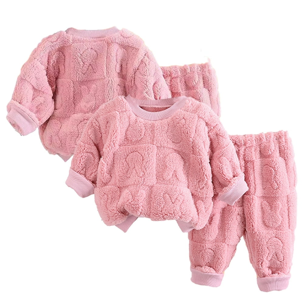 Click here for Generic Toddler Girls Winter Fleece Pajama Set 2 P... prices