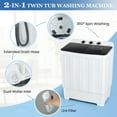 Qhomic 30lbs Portable Washer & Dryer Combo, Twin Tub, Semi-Automatic ...