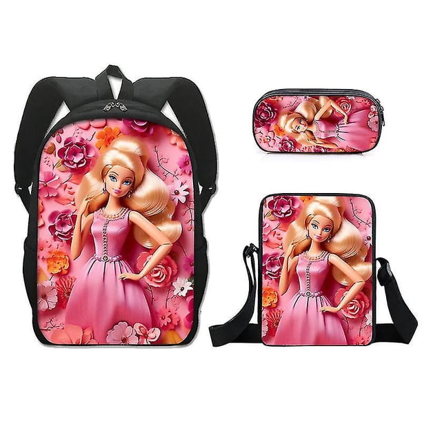 Barbie School Bag Three-piece Set (pen Bag + Small Satchel + Backpack ...