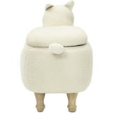 Critter Sitters 15" Seat Height Plush Animal Shape Storage Ottoman ...