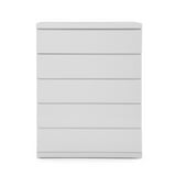 Whiteline Anna Chest Of 5 Drawers In High Gloss White CD1207-WHT ...