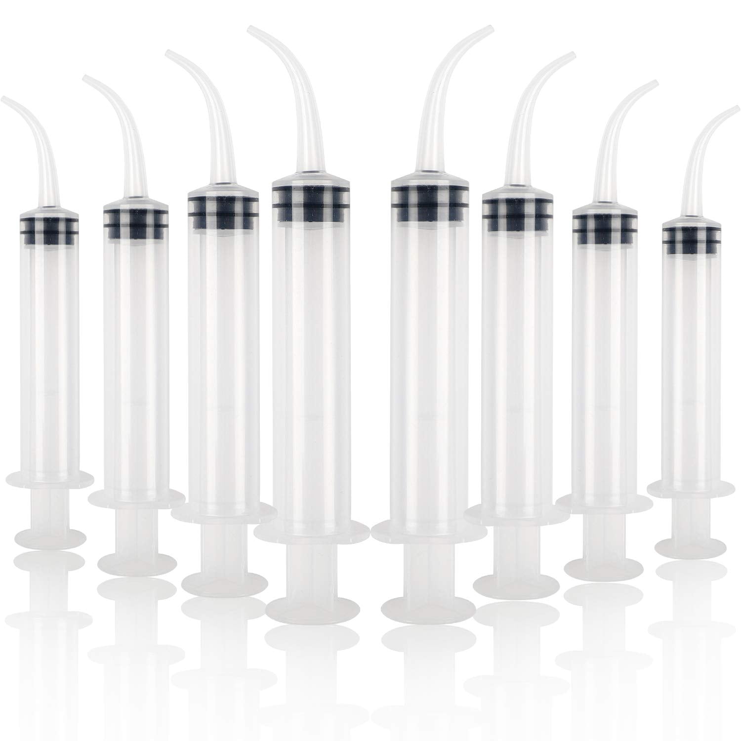 Dental Syringe 8pcs 12cc Disposable Curved Syringe Irrigation Syringe ...