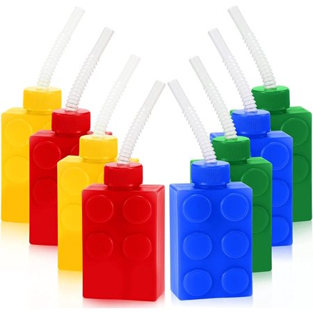 16 Brick Block Cups Color Building Brick Party Molded Cups Reusable ...