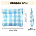 Blue Gingham Wallet Small PU Leather Change Pouch Wallet for Women ...