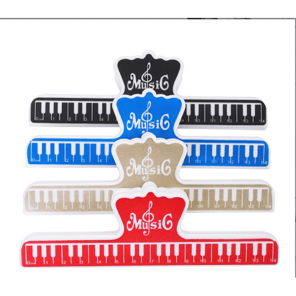 Sheet Music Clips, 4 Pieces Music Note Clips Page Holder Clamp Plastic ...