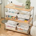 17 QT Plastic Storage Box with Removable Tray Craft Organizers and ...