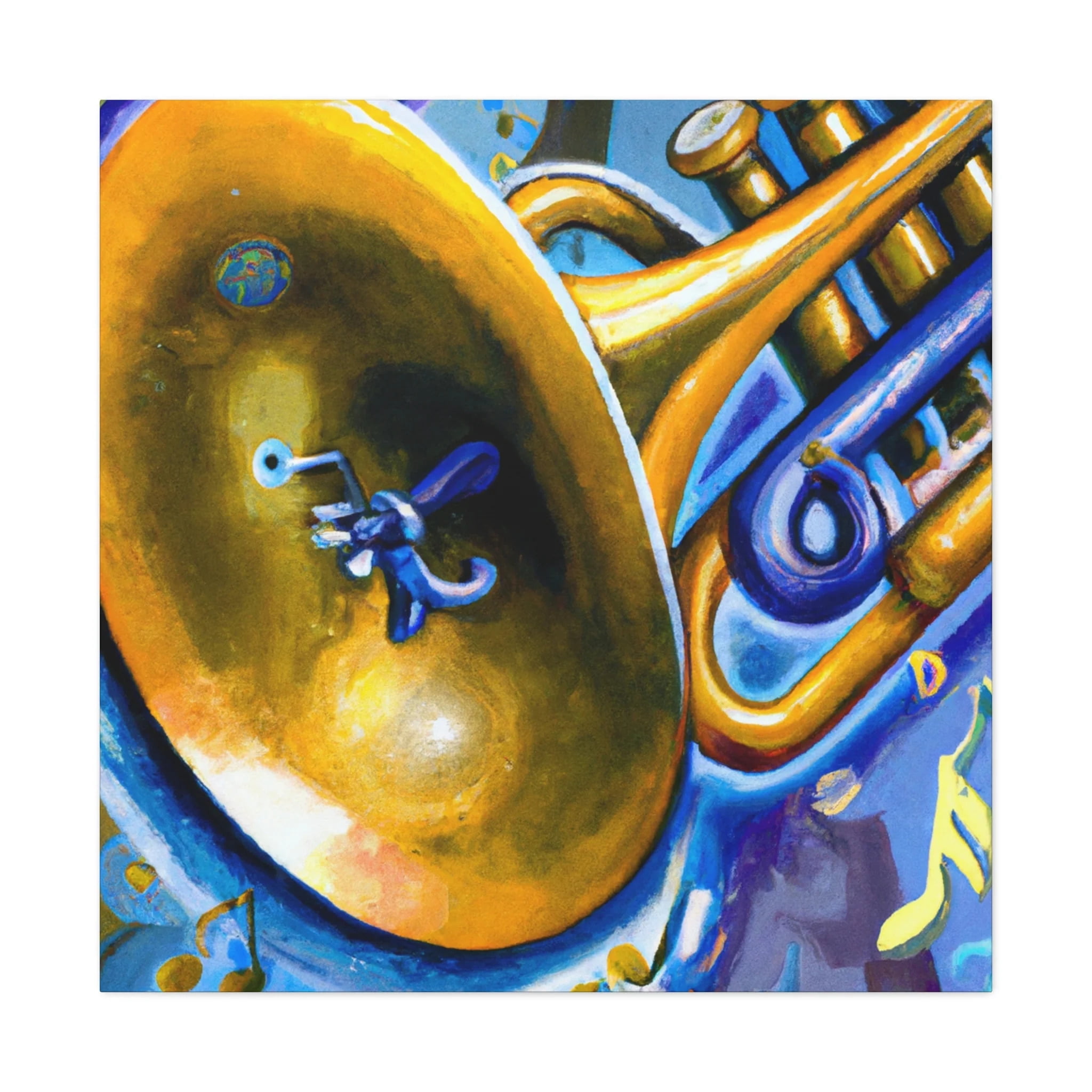 Trumpet in Moonlight - Canvas - Walmart.com