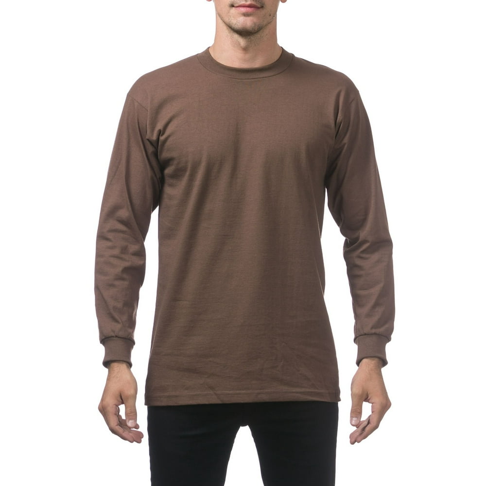 Pro Club - Pro Club Men's Heavyweight Cotton Long Sleeve Crew Neck T ...