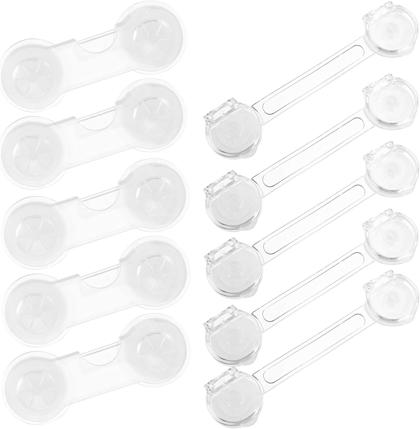 Child Safety Lock 10Pcs Transparent Latch Adhesive Locks Childproof ...