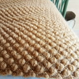 LOMAO Decorative Knitted Throw Blanket with Fringe, Cozy Bubble ...