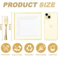 200PCS Gold Plastic Dert Plates with Plastic Forks -6 100 Square ...