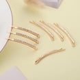 12 PCS Clear Rhinestone Bobby Pins, Silver Metal Hair Clips Crystal ...
