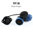9-Pin Ip68 Waterproof Docking Connector Aviation Flange Elbow Connector ...