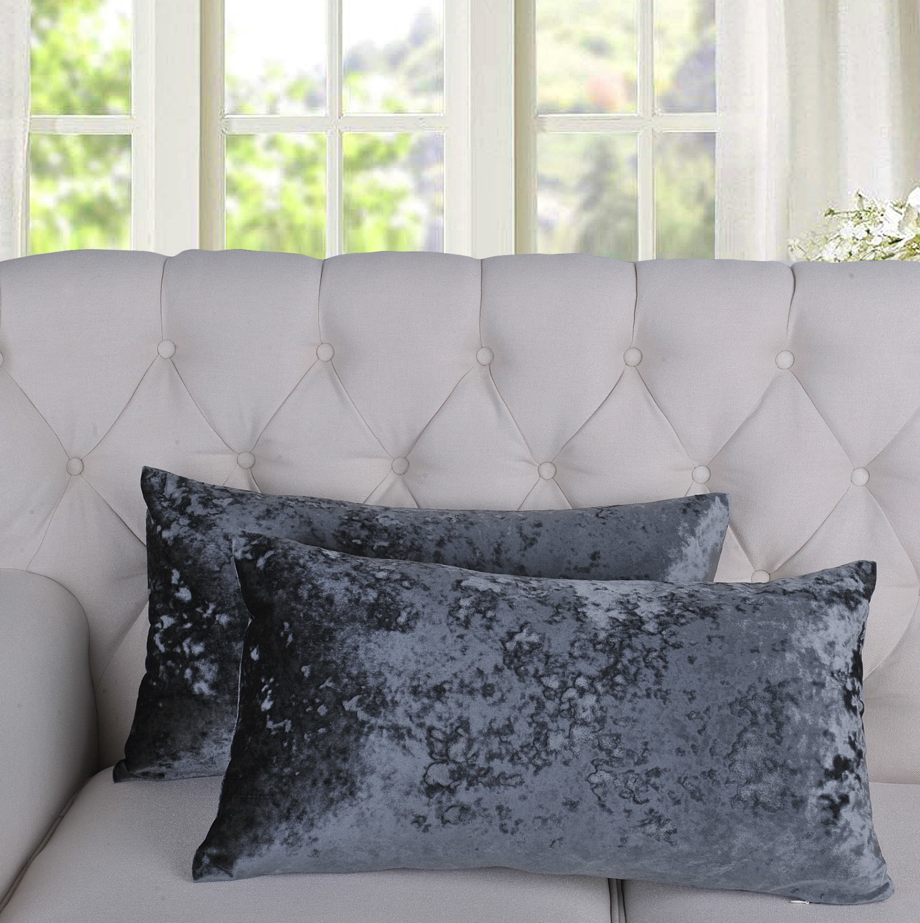 Serenta Crushed Velvet Pillow Shell Set