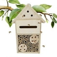 Bee Bricks Wooden Bee Hotel Bee Hive for Gardens Bee Brick for Solitary ...