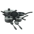 Oster Ashford 10 piece Aluminum Nonstick Cookware Set in Black with ...