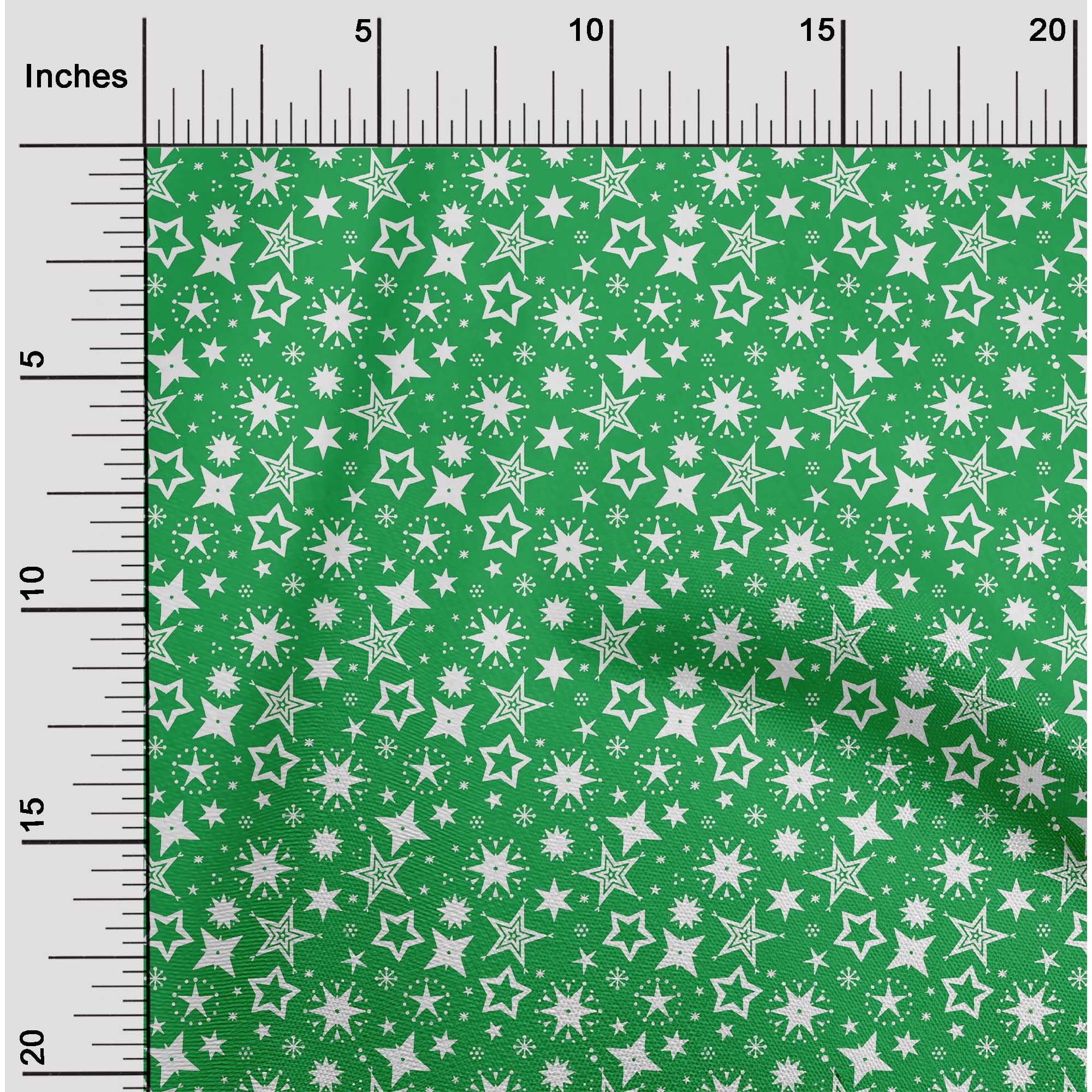 Click here for Oneoone Cotton Poplin Green Fabric Merry Christmas... prices
