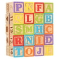 Spark Create Imagine Wooden ABC Blocks 40 Pieces for Learning Alphabet ...