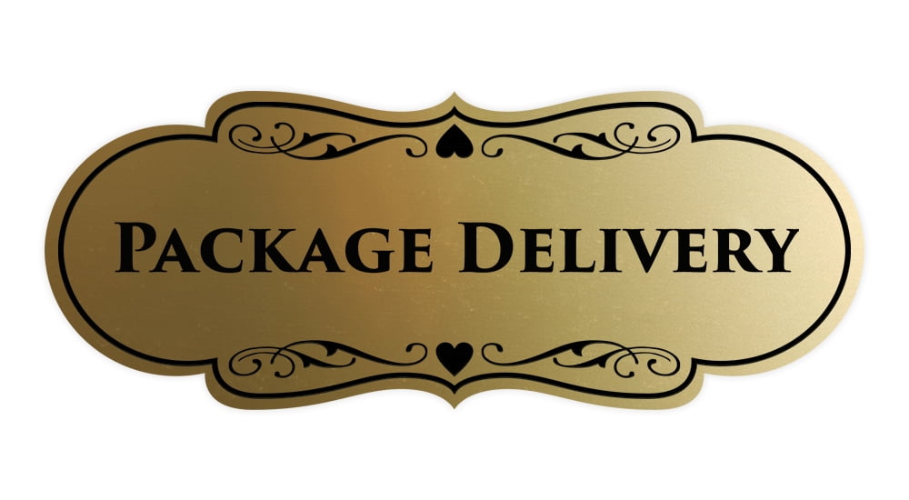Signs ByLITA Designer Package Delivery Sign (Brushed Gold) - Large ...
